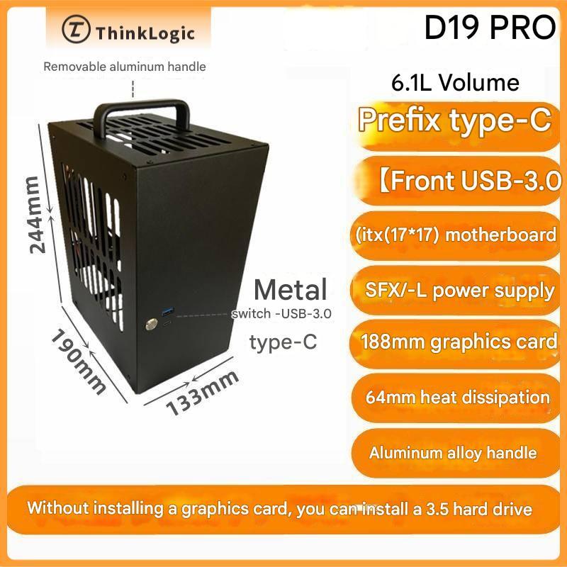 Plain D19 PRO Metal Mini itx Small Case SFX Power A4 Desktop Chassis ...