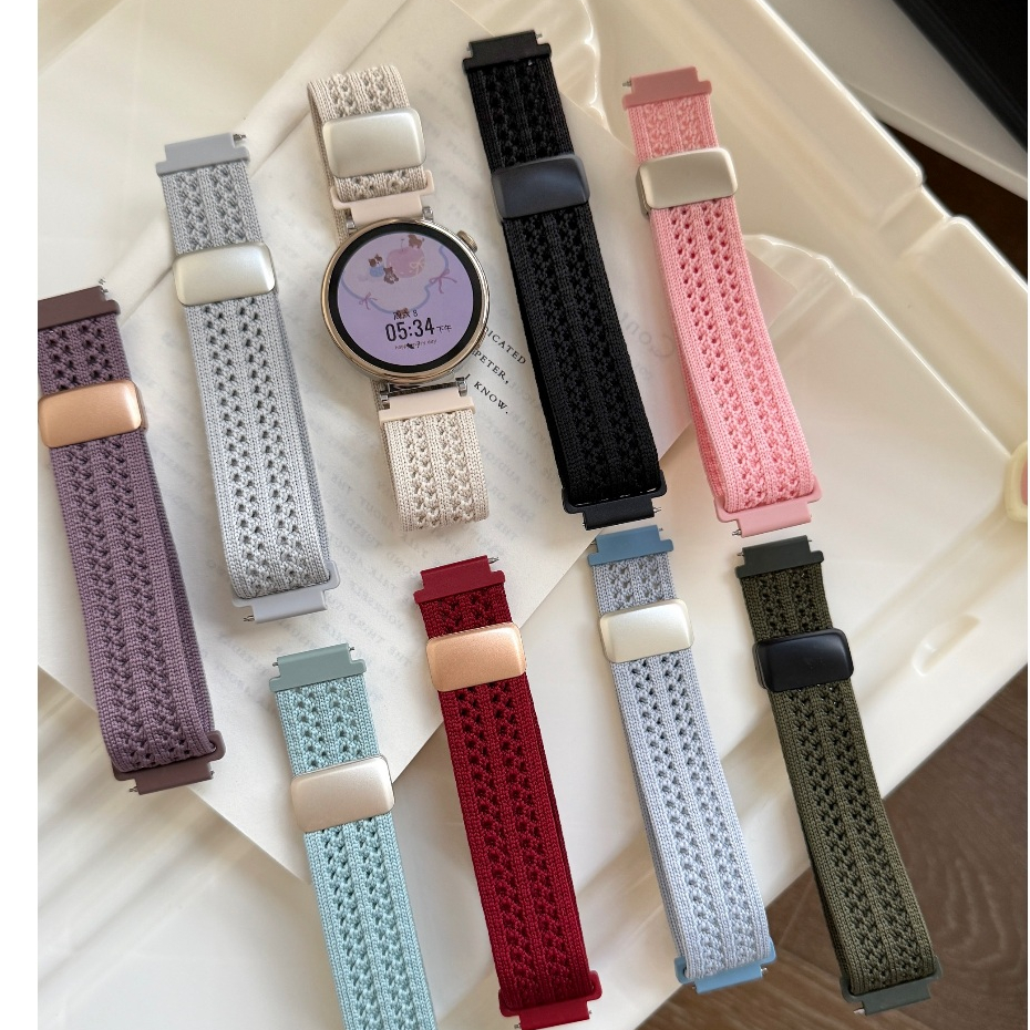 18mm 20mm 22mm Braided Grid Watch Strap Compatible For Huawei watch GT ...