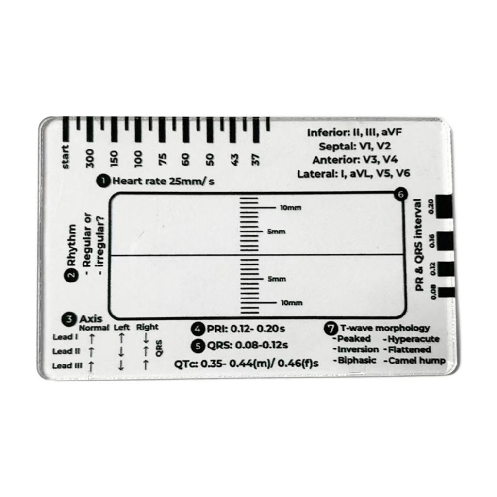 [Sunnimix] Ecg Ruler Ecg Assessment Tool Lightweight Professional Easy ...