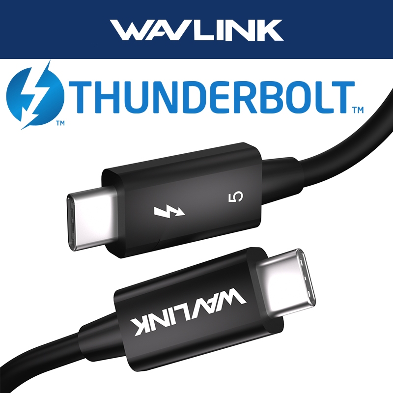 WAVLINK Thunderbolt 5 Cable 120Gbps Fast Data 240W Power Delivery 8K/16K Display 30cm/80cm/100cm ...