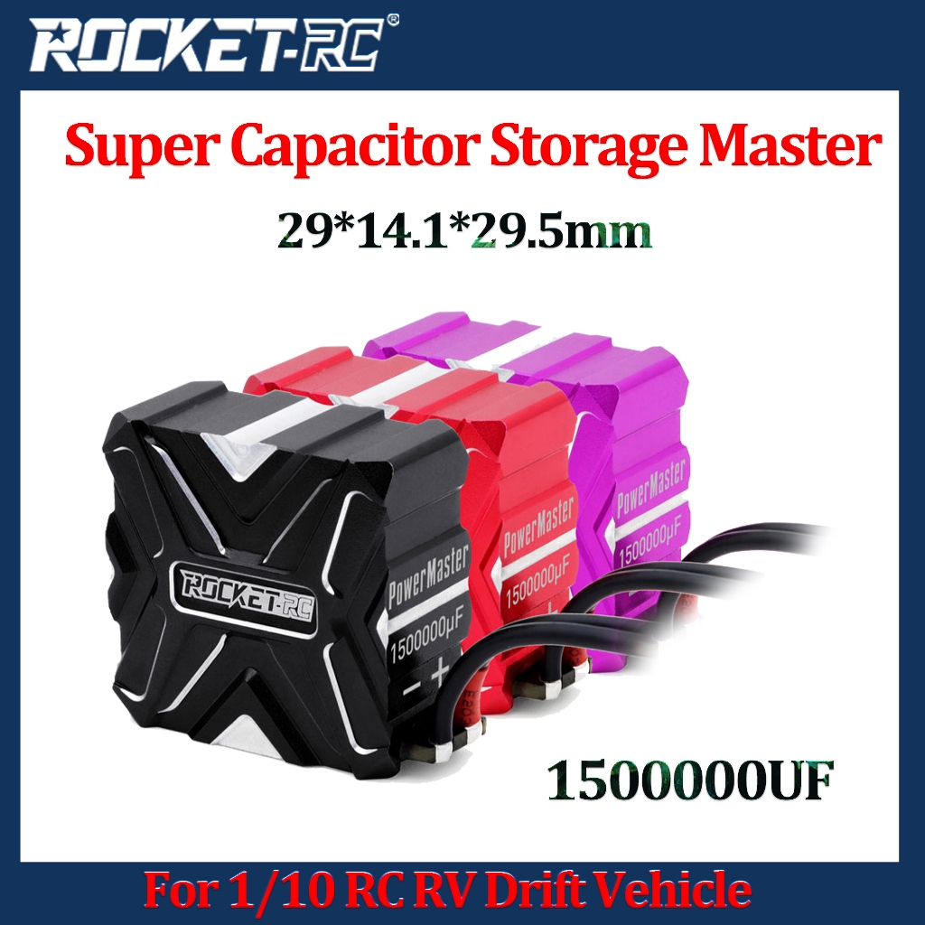 ROCKET-RC Metal CNC Capacitor 1500000μF Capacity 300mΩ Resistance 0~9 ...