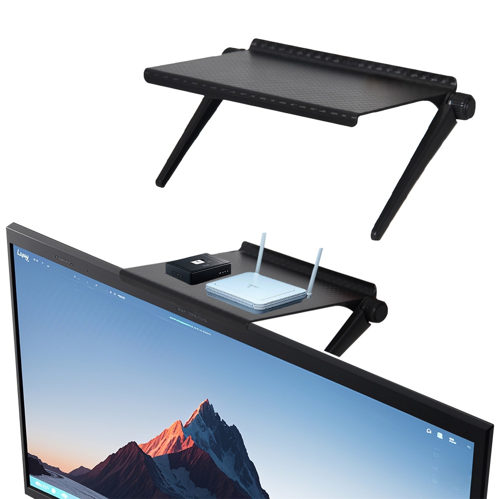 Computer TV screen storage rack, no punching router, set-top box rack ...