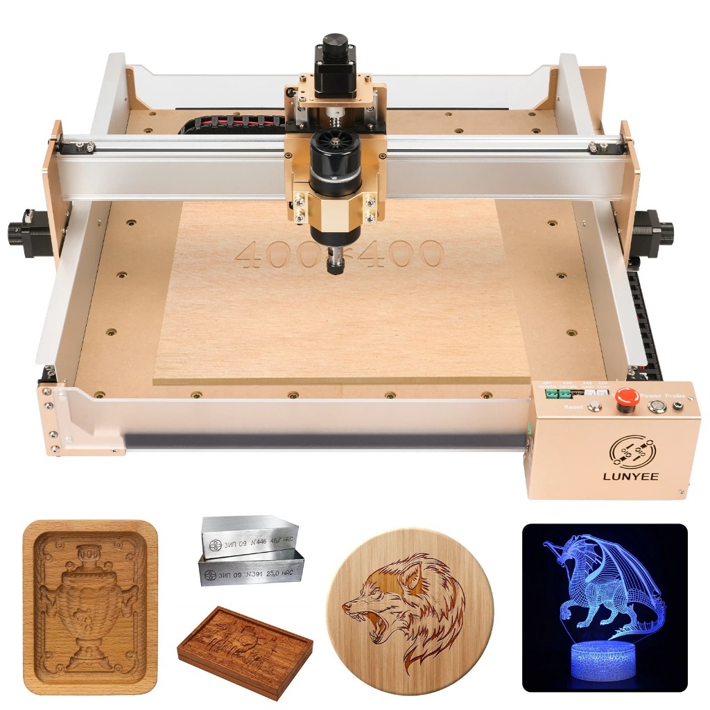 LUNYEE 4040 Pro CNC Router Machine 3-Axis Engraving All-Metal CNC ...