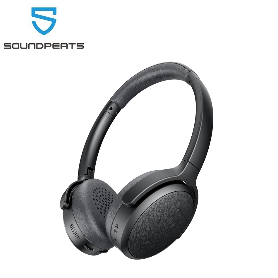 SoundPEATS Space Lite Bluetooth V5.4 Headphones Active Noise Cancelling Wireless Over-Ear ...