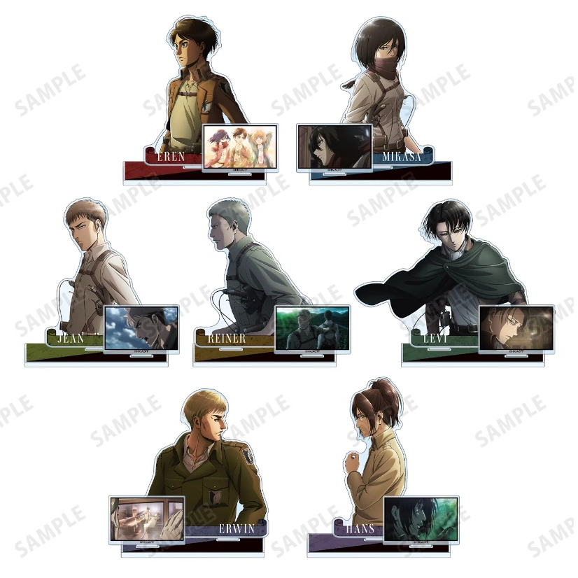 Attack on Titan Half Body Acrylic Stand Eren Erwin Levi Iconic Scene ...