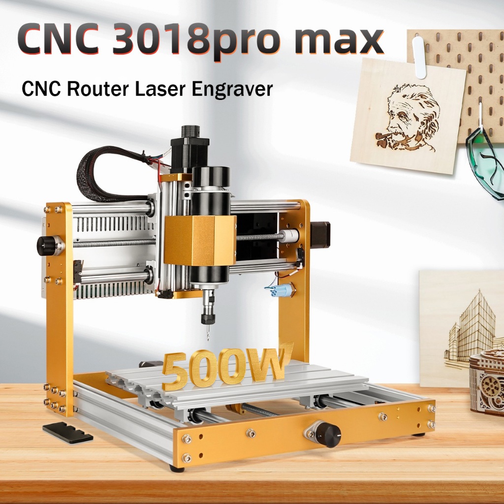 LUNYEE 3018 PRO MAX CNC Router 500W All-Metal GRBL Offline Control 3 ...