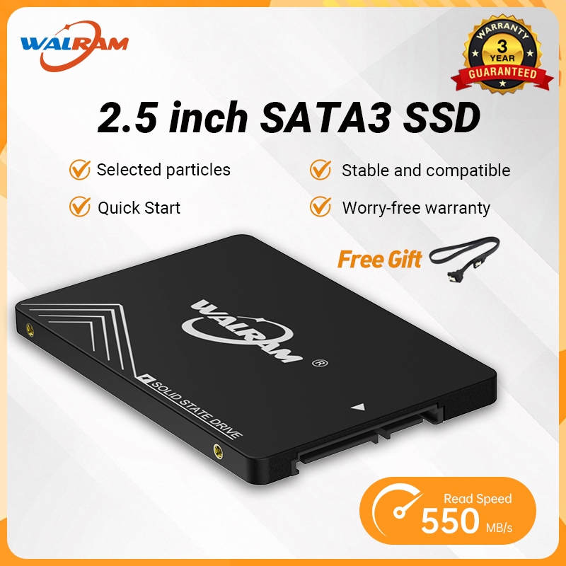 Walram SSD 128GB 256GB 512GB Solid State Drive 3D TLC 2.5″ SATA SSD for ...
