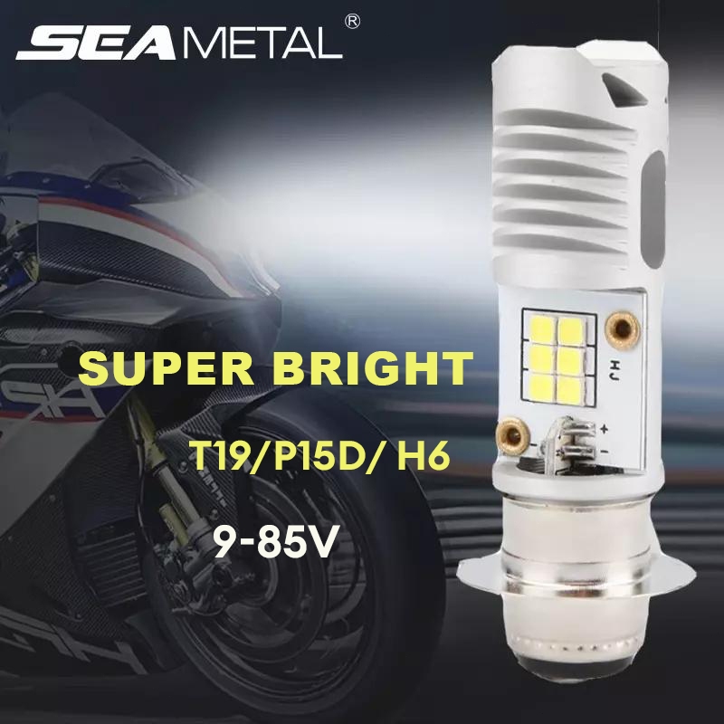SEAMETAL LED Headlight Motorcycle T19 H6 COB 16W LED Spotlight 9-85V ...