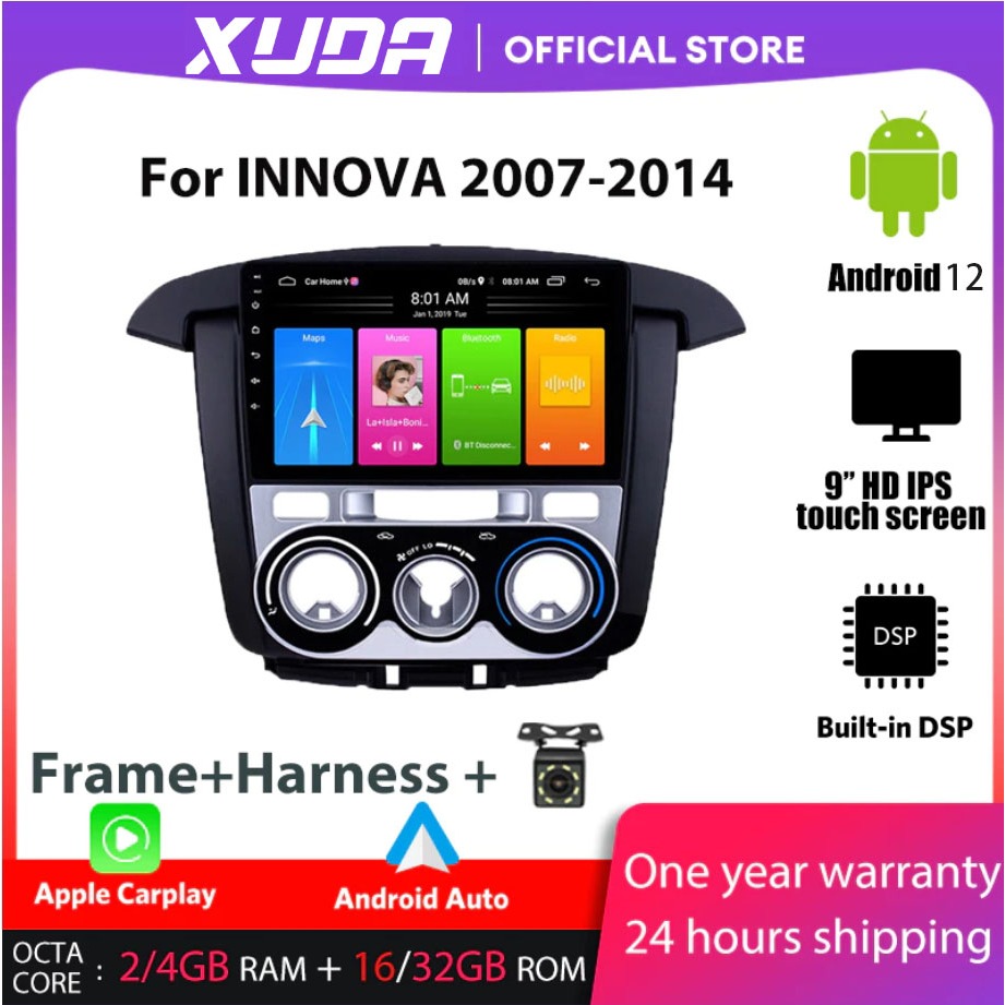 Acodo 9 Inch Android 10.0 Car Multimedia DVD Player For Toyota Innova ...