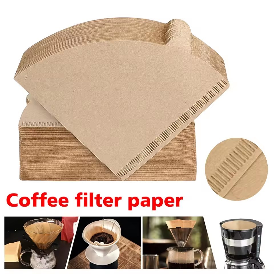 40PCS/SET Coffee Filter Paper Natural Paper Coffee Filter Paper ...