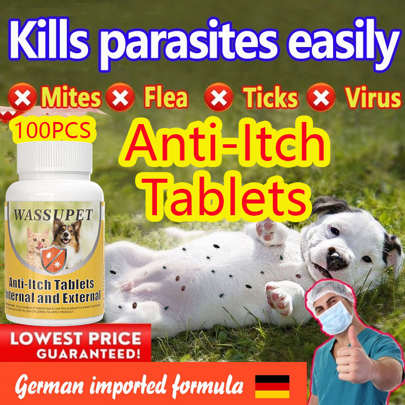WASSUPET 100pcs/box Anti Flea and Tick Tablets for Dog Tick and Flea ...