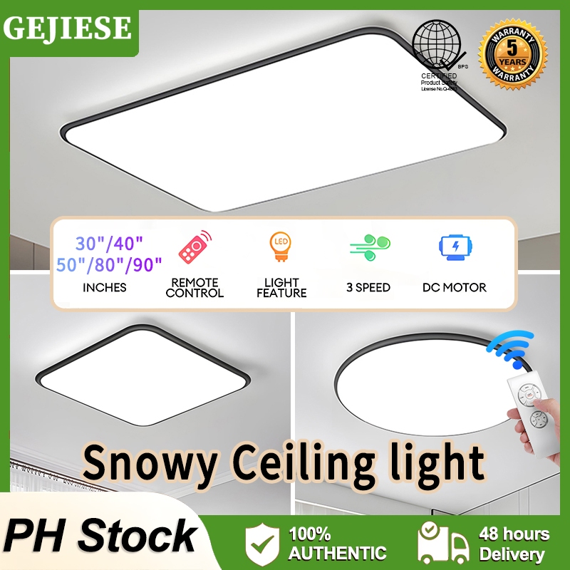 GEJIESE Modern black remote control tri color ceiling light ultrathin ...