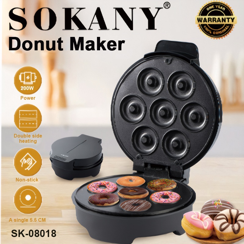 SOKANY 16/12/7 Hole Mini Donut Maker Machine Mini Doughnut Waffle Maker ...