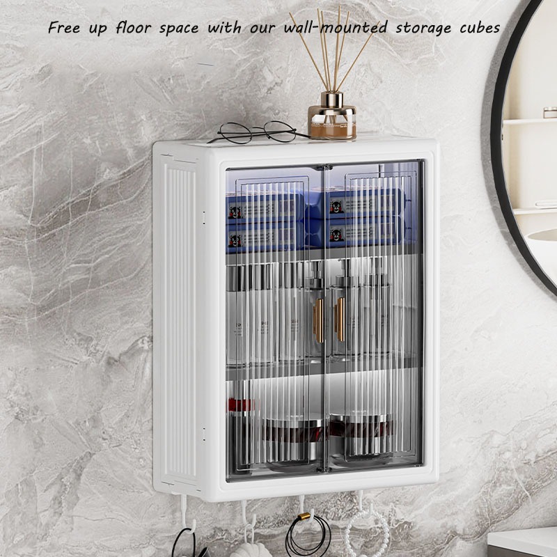 Large Bathroom Wall Mounted Multifunctional Storage Rack Toiletries ...