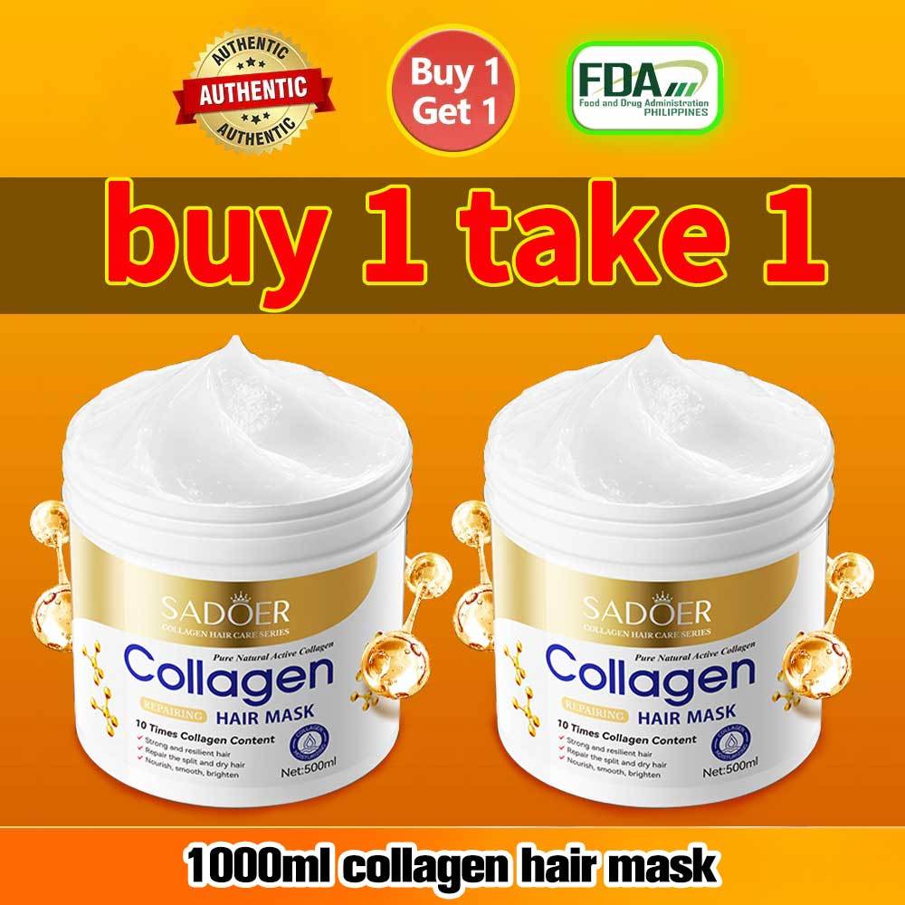 SADOER Collagen Hair Mask 500g Repair Damage hair Maintenance Hair Care ...