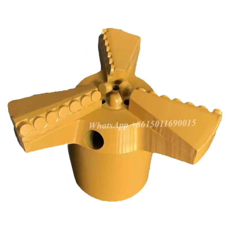 Composite well drilling bit three-wing inner concave four-wing coreless ...