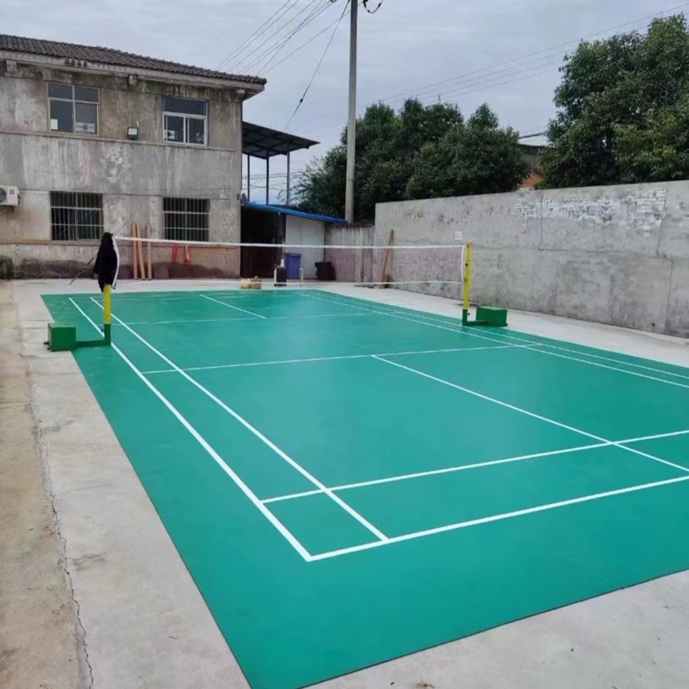 Beable Professional 5.0mm PVC Badminton Court Mat Custom Logo Non-Slip ...
