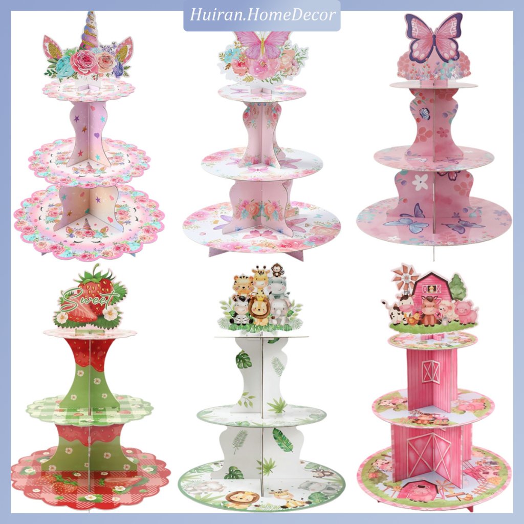 Various Styles Cake Stand Princess Butterfly Pattern Unicorn Design ...