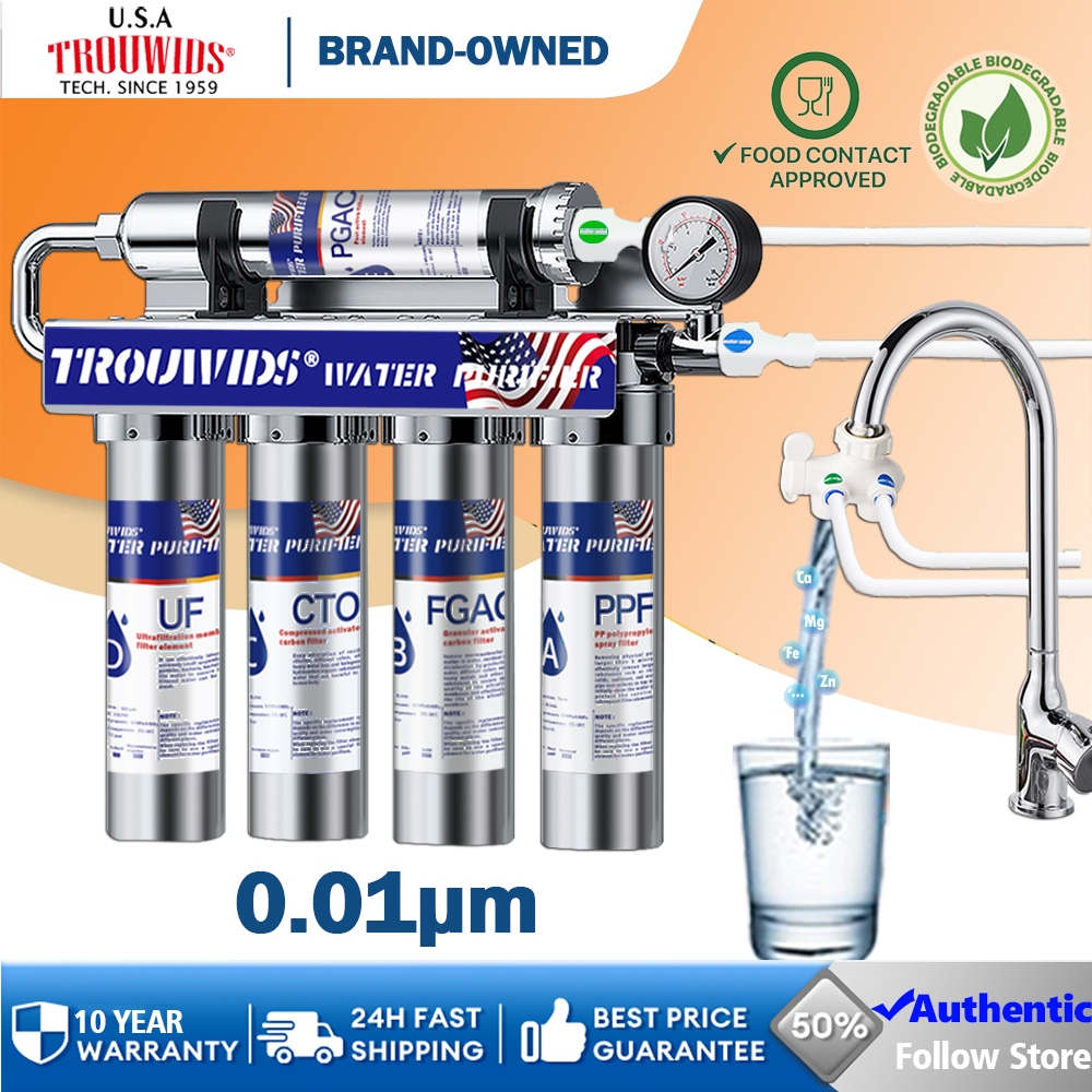 TROUWIDS 5 Stages Ultrafiltration Water Purifier Complete Set Water ...