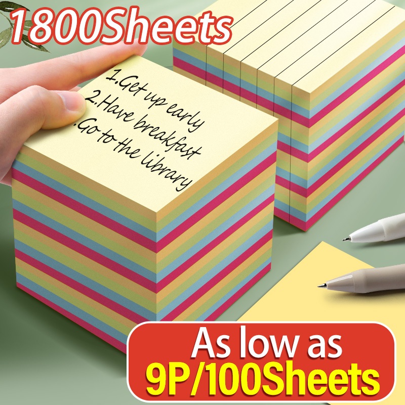 5Pcs/Pack 3inch Colorful Post It Note Super Sticky Stationary School ...