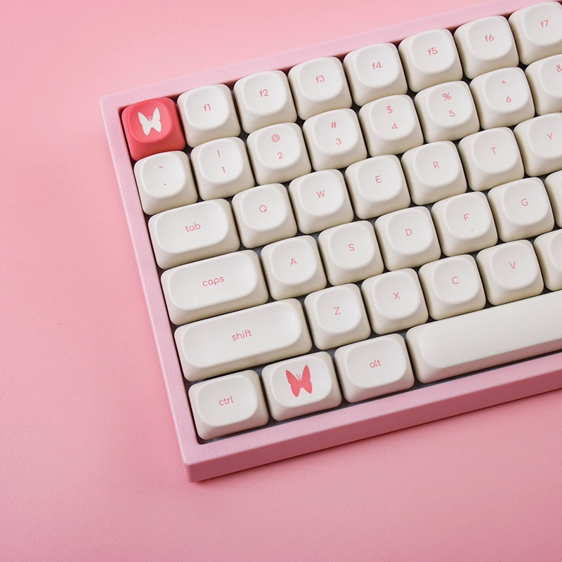 【Keycap Only】Minimalist Pink Keycap 123 Keys PBT Dye-sub MOA Profile ...