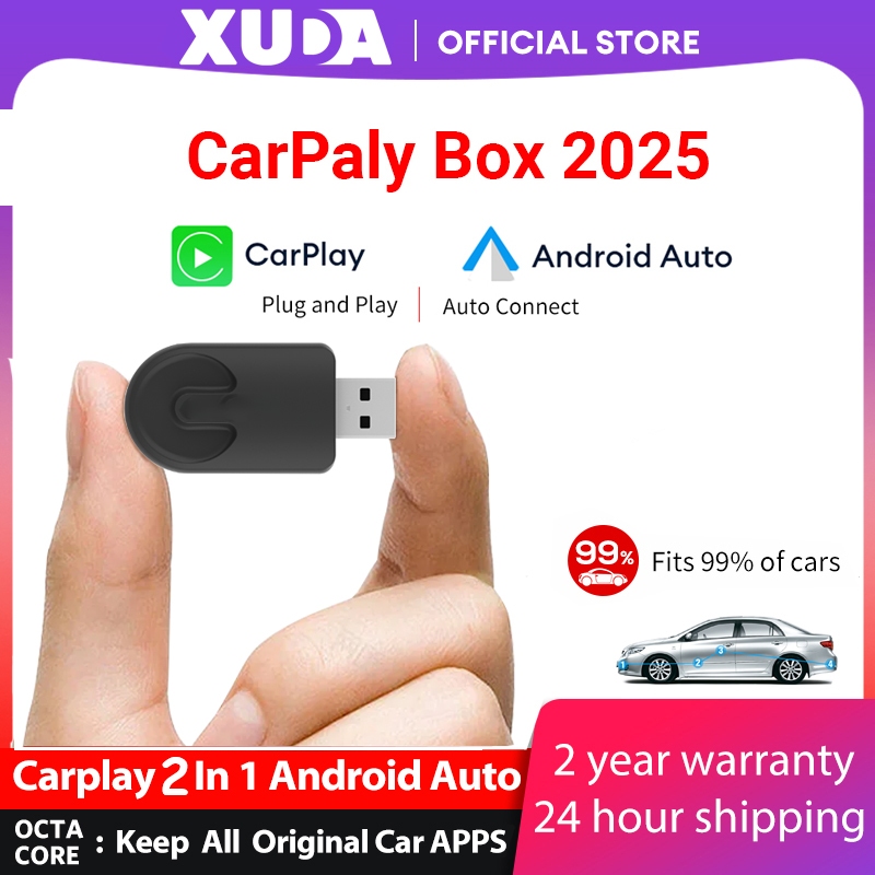 XUDA Smart Carplay AI Box 2 In 1 Wired to Wireless Mini Car Play USB ...
