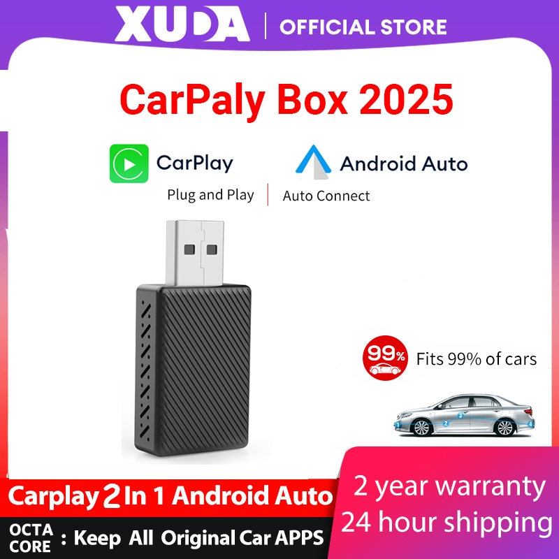 XUDA【plug and play】2024 New Mini Wired to Wireless 2 in 1 AI Box ...
