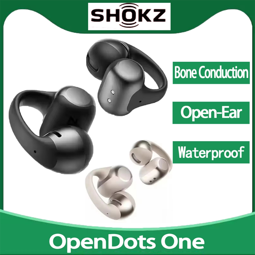 Shokz OpenDots ONE E310 Wireless Bluetooth 5.4 Earphones Titanium Dynamic Dolby Audio AI Noise ...