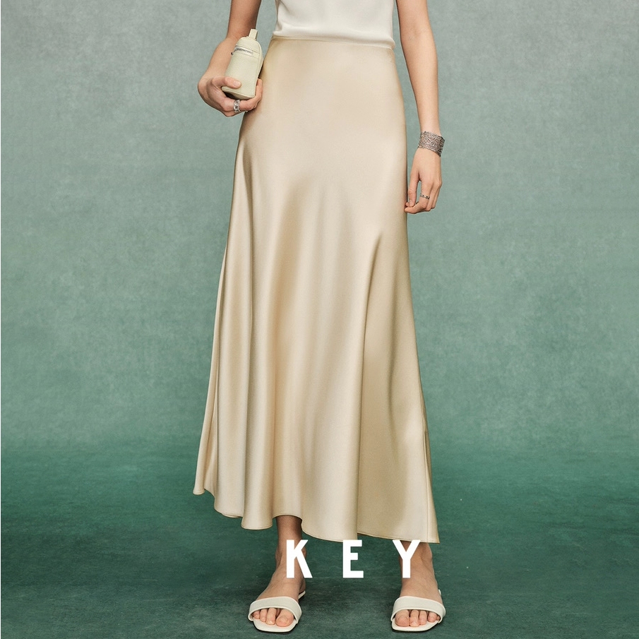 Satin Skirt Palda Mermaid Wrap Long Skirt for Woman High Waist Casual A ...