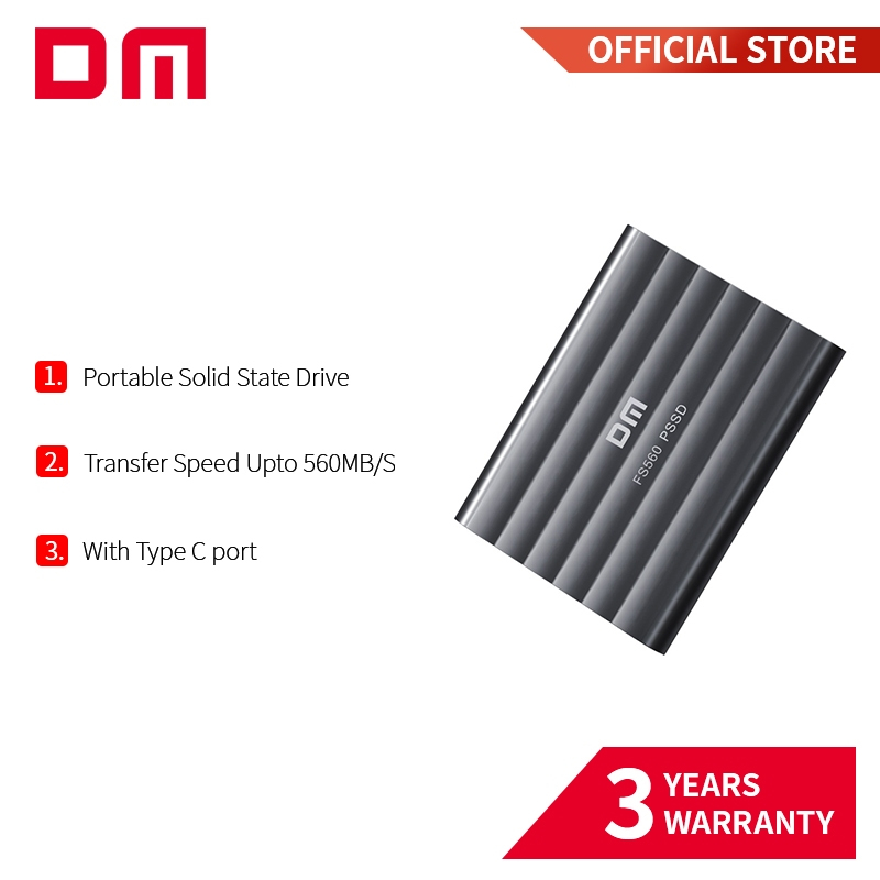 DM FS560 Portable External SSD - USB 3.2 Gen2 Type-C, Up to 560MB/s ...