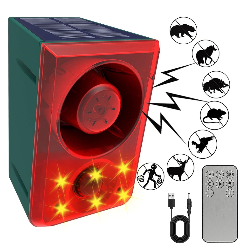 Daytech Solar Outdoor Motion Sensor Alarm Dog Barking Alarm Motion ...