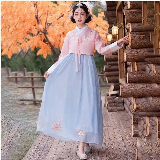 Women Traditional Ethnic Korean dress Yanji princess traditional dress ...