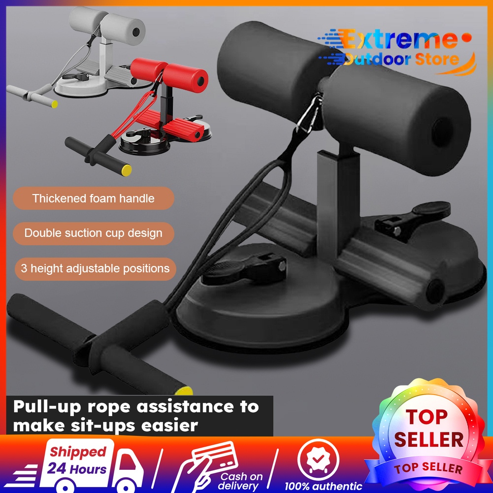Double Suction Sit Up Bar stand tool with tension rope exercise ...