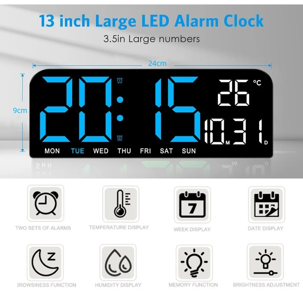 (707) LED Digital Wall Hang And Display Stand Clock With Timer ...