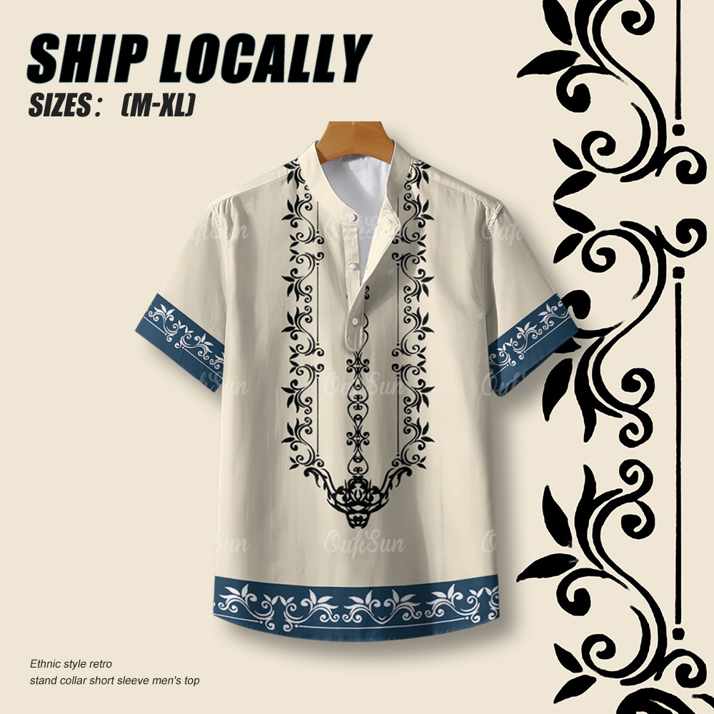 ️Shopee Guaranteed |【Local Delivery】Summer Outfit for Men Ethnic Style ...