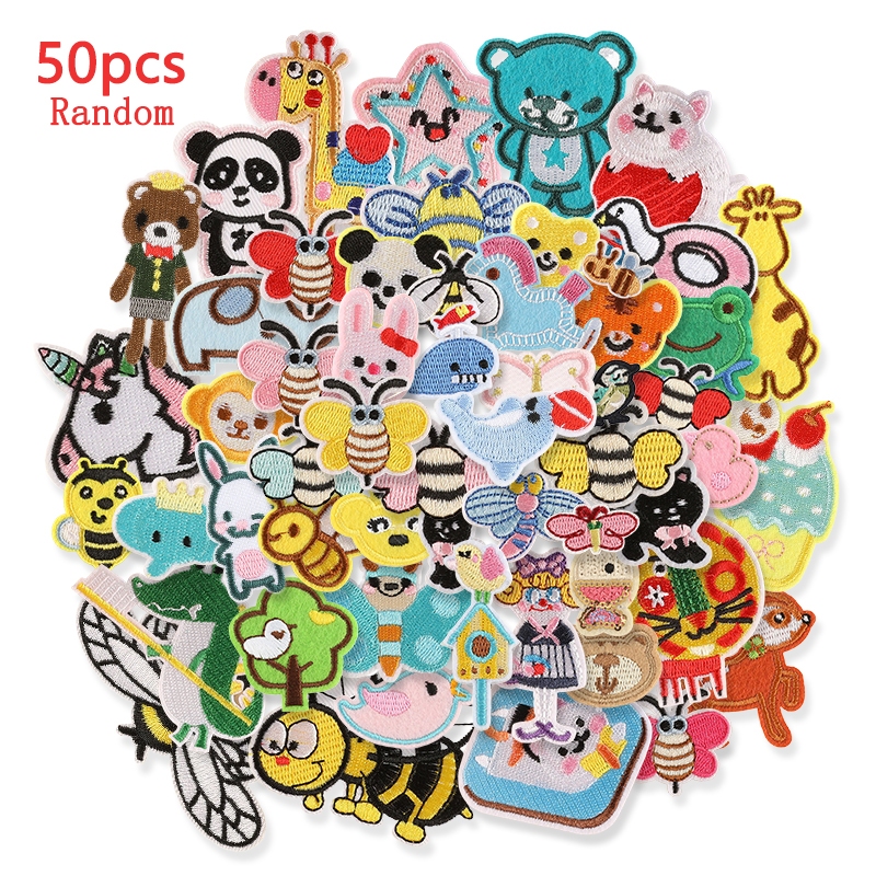 50 pcs lot Iron On Patches For Clothing Wholesale Bulk Kids Boys ...