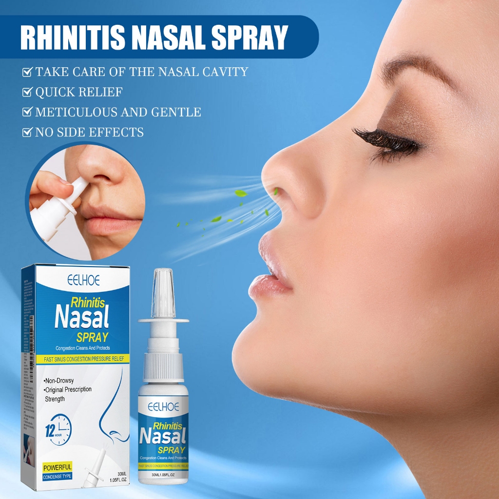 EELHOE Natural Herbal Rhinitis Nasal Spray Relieve Itching Runny Nose ...