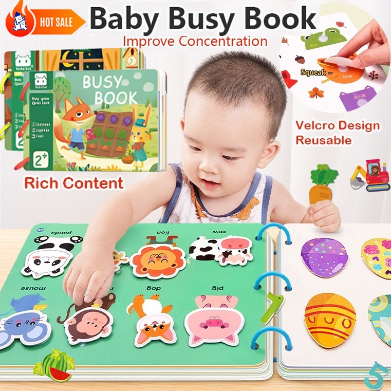 Baby's Busy Book For Toddlers Enlightenment Book Montessori Toys ...