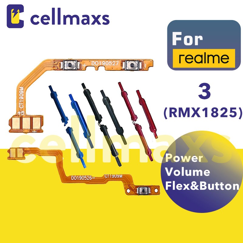 For REALME 3 Power On Off Volume Flex Button RMX1825 RMX1821 | Shopee ...