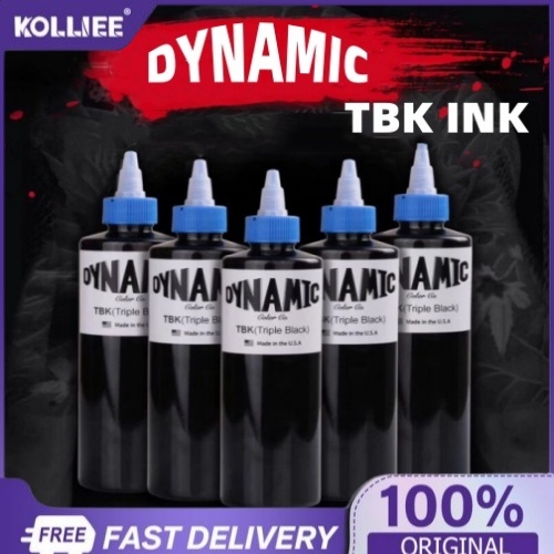 DYNAMIC 250ml Triple Black Tattoo Ink Professional TBK 1Oz/2Oz/4Oz ...
