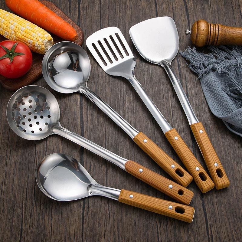 kitchen utensil Stainless steel spatula frying spoon 4PCS set Wok ...
