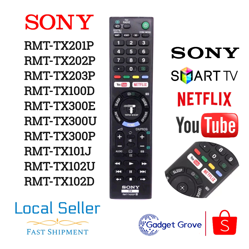 SONY Smart TV RMT-TX300P Remote Control for SONY TV apply to Long ...