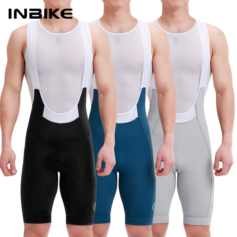 INBIKE Men's Cyling Bib Shorts Summer Bicycle Shorts 5-6 Hours Padded Breathable Road Bike Short ...