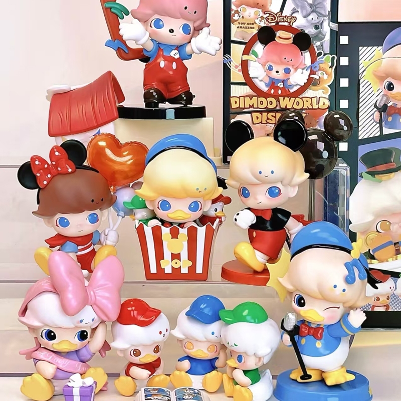 Genuine Popmart Dimoo World Disney Series Anime Action Figure POP MART ...