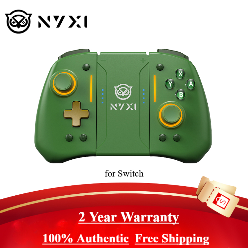 [Original NYXI] Hyperion Pro Bluetooth Game Controller Green Wireless Joypad for Nintendo Switch ...