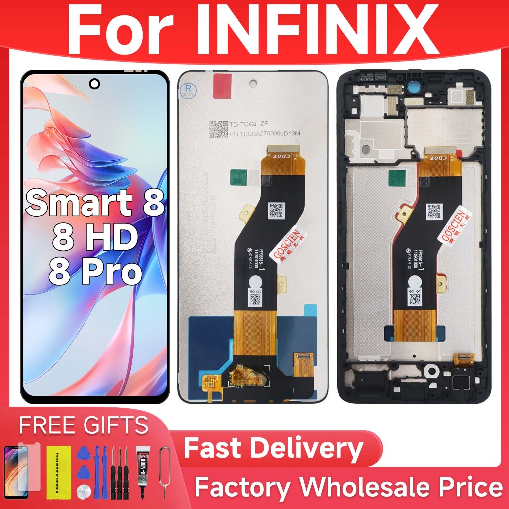 LCD For Infinix Smart 8 X6525 Smart8 HD X6525 Smart 8 pro X6525B Display Touch Screen Digitizer ...