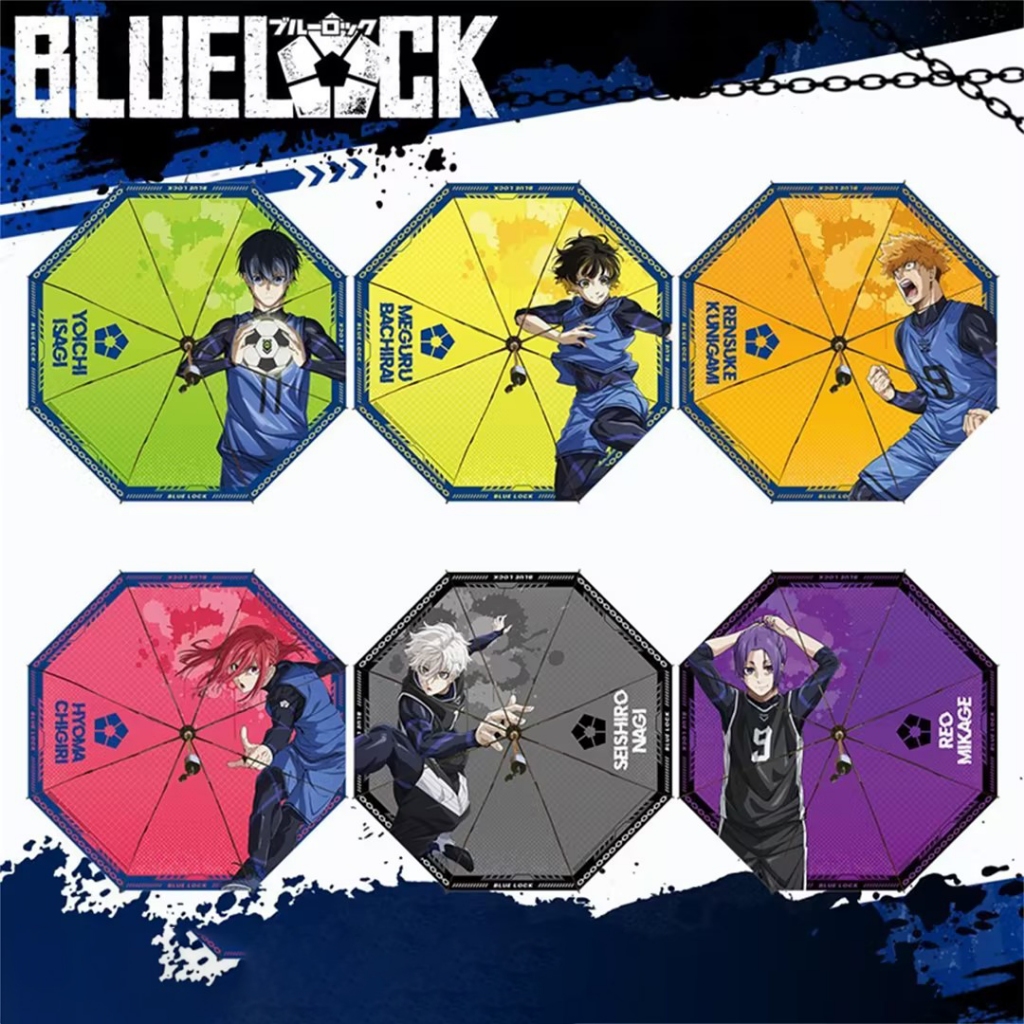 Anime BLUE LOCK Isagi Yoichi Bachira Meguru Chigiri Hyoma Umbrella ...