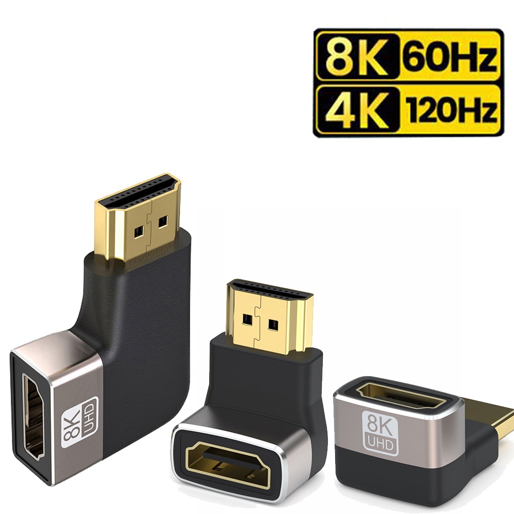 8K 60HZ 4K 120HZ HDMI Connector Mini Adapter 90 Degree Right Angle ...