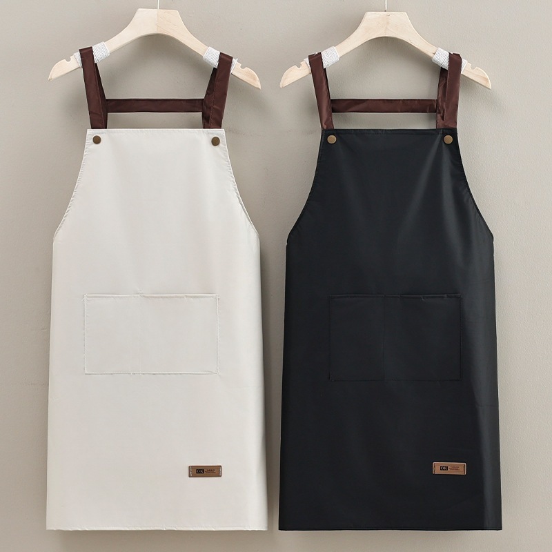 Ya&Ya Waterproof Apron Coffee Shop Working Kitchen Cooking Aprons Work ...