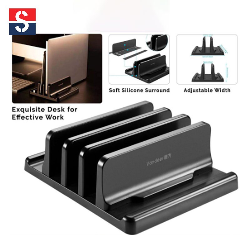 Vertical Laptop Stand Thickness Adjustable Tablet Phone Desktop Laptop ...